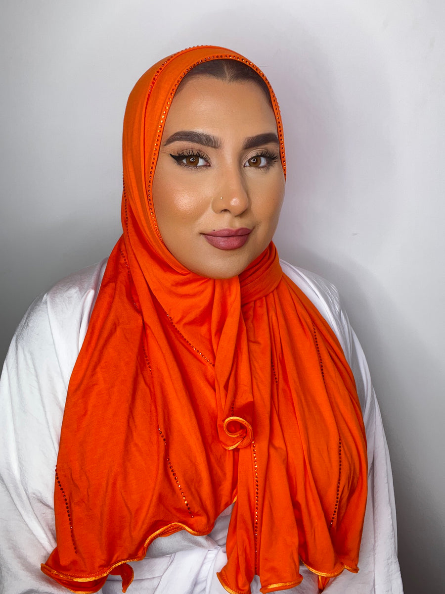 Hijab Jersey Classy Orange – Essfaayhijab